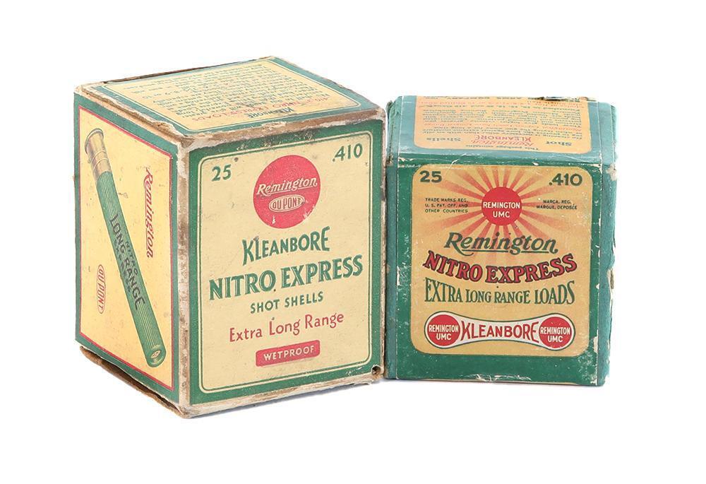 Collectible .410 Remington Nitro Express Shotshell Boxes
