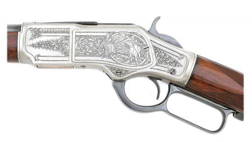 Lovely Custom Winchester Model 1873 Rifle Engraved by Heidimarie Hiptmayer