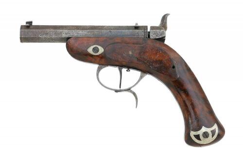 German Single Shot Percussion Parlor Pistol by Kuchenreuter