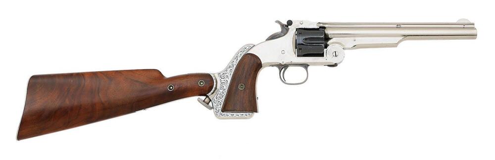 Fine Smith & Wesson No. 3 Second Model American Revolver with Very Rare ...