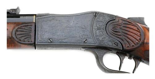 Swiss Martini Falling Block Schuetzen Rifle by Hofstetter with Presentation