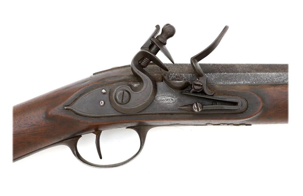 American Fullstock Flintlock Long Fowler with B. Homer Lock