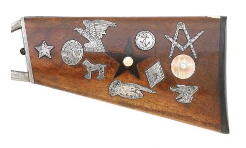 Amazing and Ornate American Single Shot Buggy Rifle by Nathaniel Whitmore