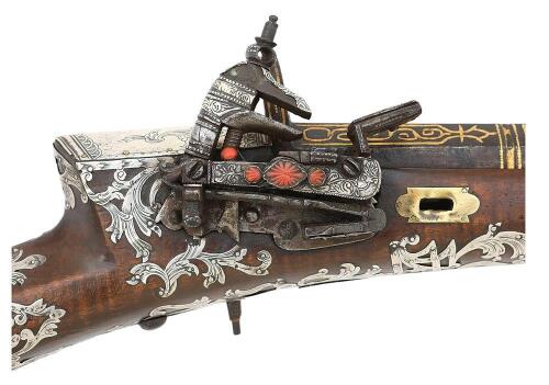 Very Fine Silver Mounted Ottoman Tufek Rifle