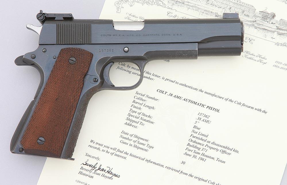 Rare Unconverted Colt 38 Amu Semi-Auto Pistol