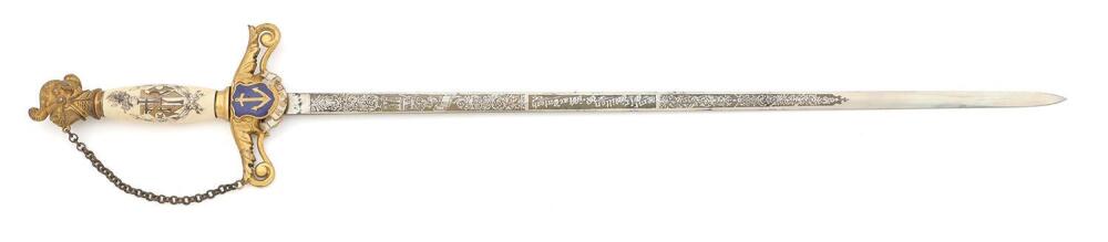 Masonic Gold Knights Templar T.S. Webb Fraternal Sword With Anchor By ...