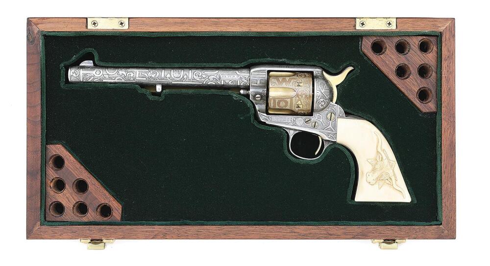 Fabulous Cole Agee Cattle Brand Engraved Silver and Gold Plated Colt ...