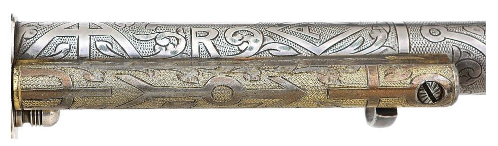 Fabulous Cole Agee Cattle Brand Engraved Silver and Gold Plated Colt ...