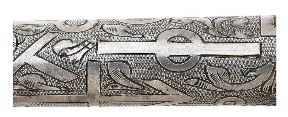 Fabulous Cole Agee Cattle Brand Engraved Silver and Gold Plated Colt ...