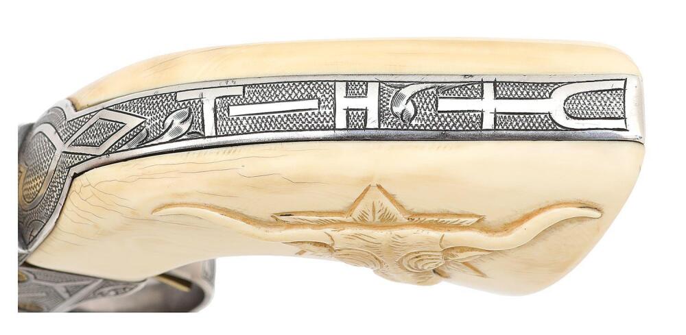 Fabulous Cole Agee Cattle Brand Engraved Silver and Gold Plated Colt ...