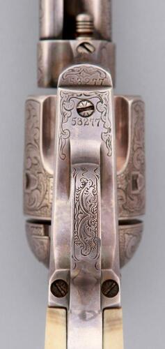 Custom Harrison-Engraved Colt Single Action Frontier Six Shooter Revolver