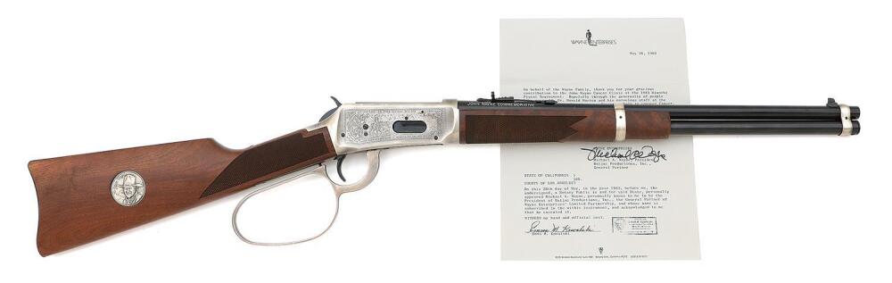 Important Winchester John Wayne Commemorative Lever Action Carbine ...