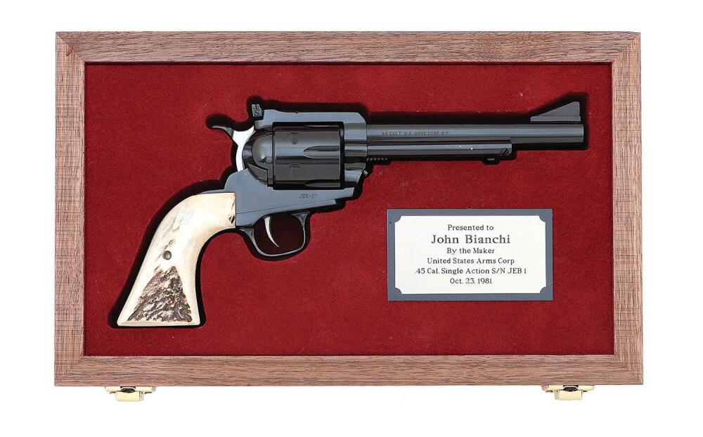 Special United States Arms Abilene Revolver Presented to John Bianchi ...