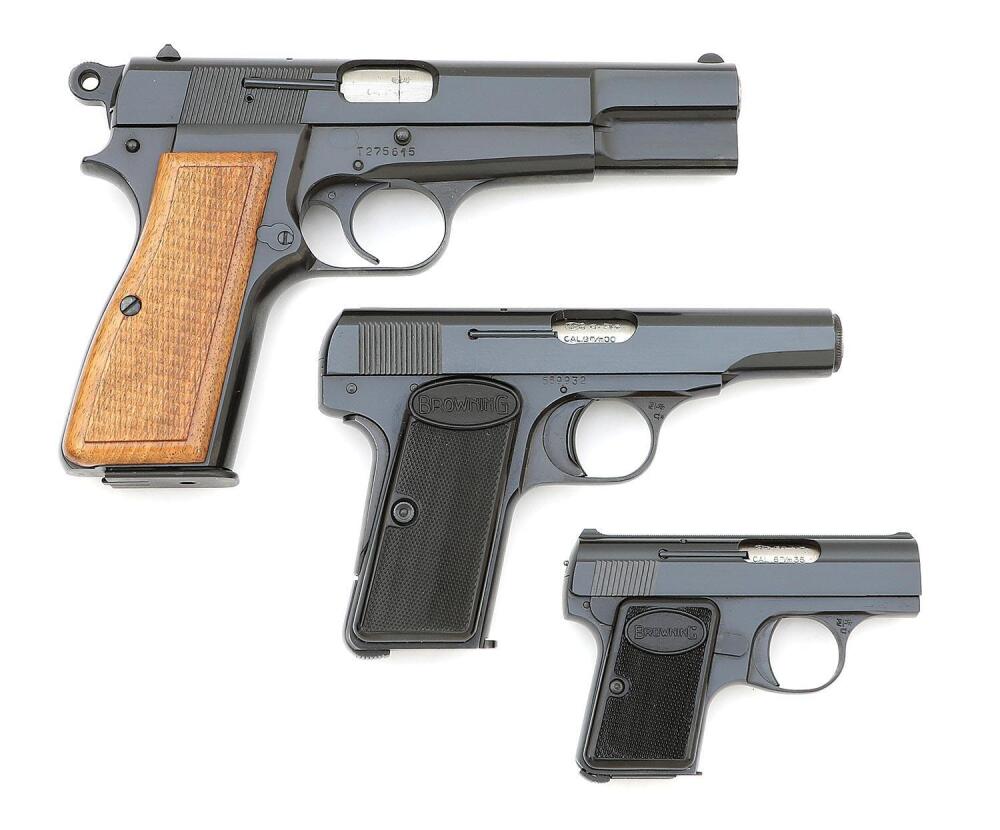 Beautiful Browning Three Gun Set Of Pistols
