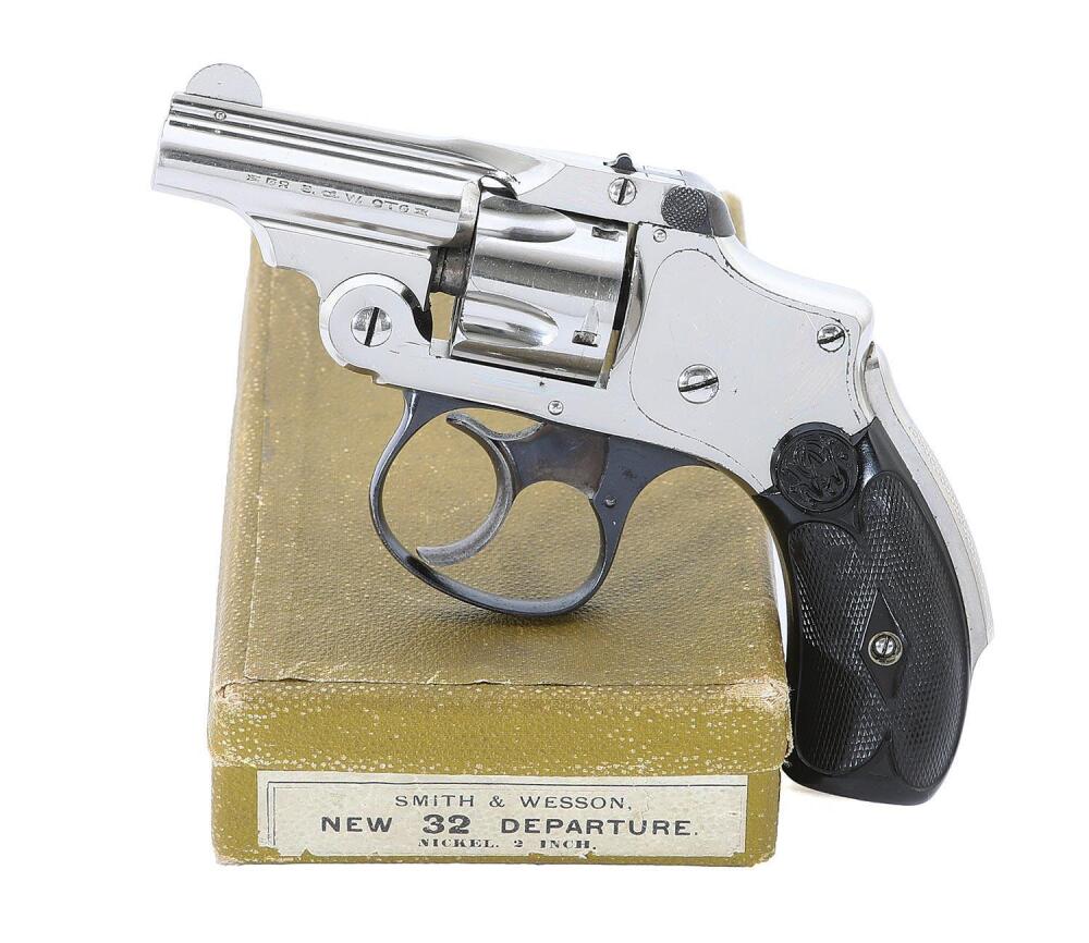Smith & Wesson 32 Safety Hammerless Bicycle Revolver with Original Box