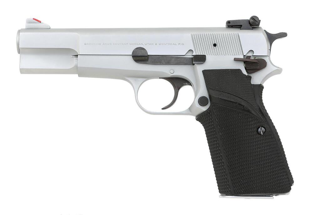 Custom Browning Silver Chrome Hi-Power Semi-Auto Pistol By Fabrique ...