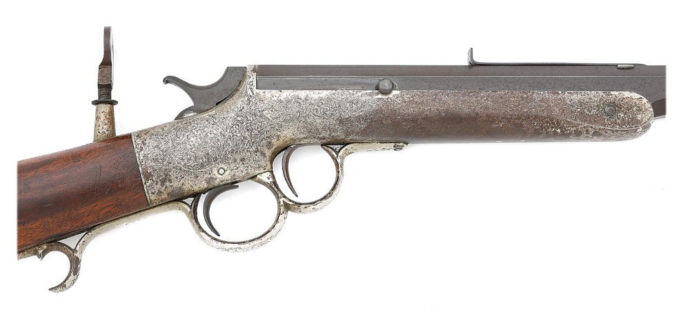 Rare Factory Engraved Frank Wesson Two-Trigger Sporting Rifle