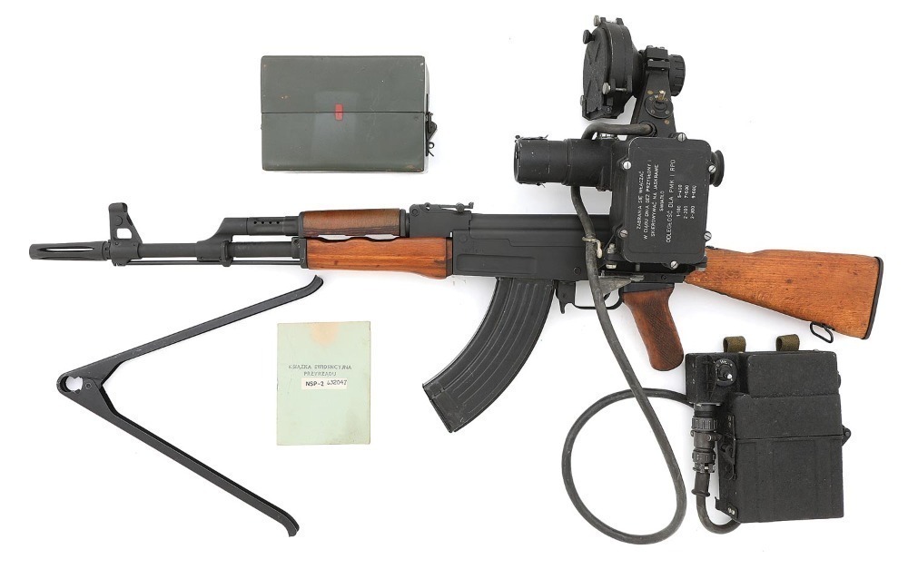 Custom Polish Kbkn Semi-Auto Carbine With Polish NSP 2 Infrared Scope & Accessories