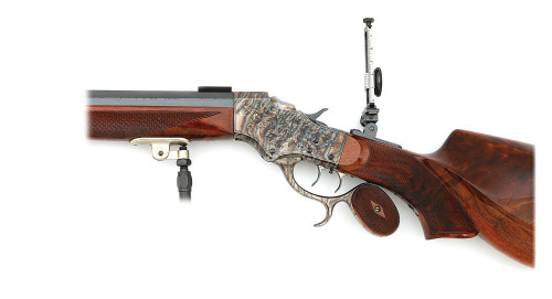 Custom Stevens-Pope Muzzleloading Model 52 Schuetzen Junior Rifle On No ...