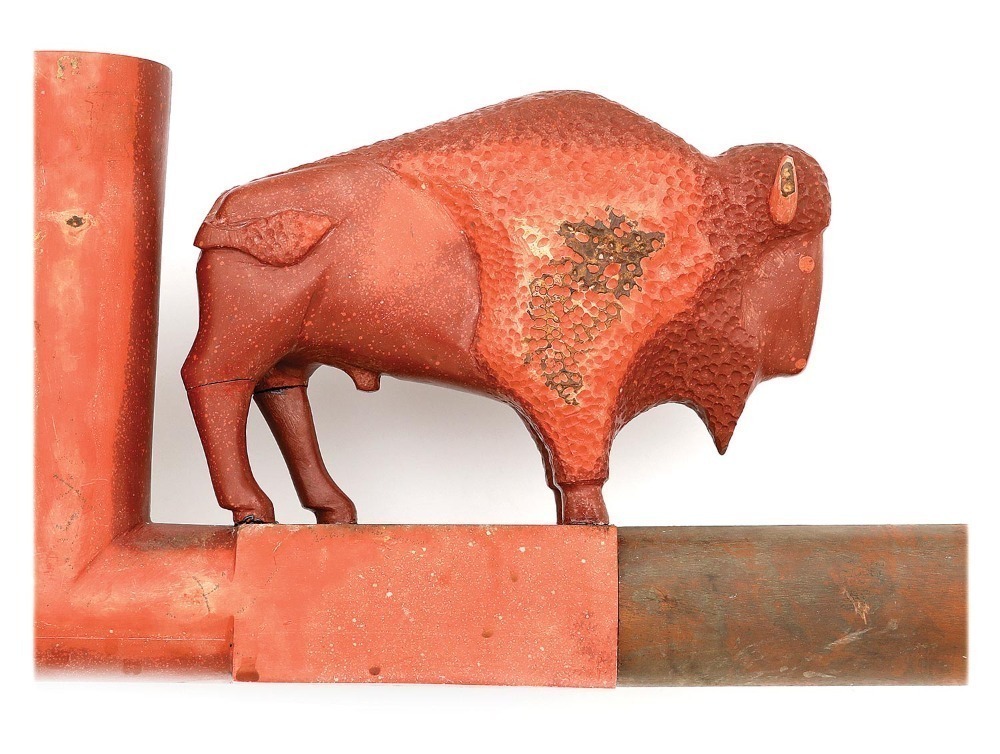 Large Contemporary Native American Style Calumet Ceremonial Pipe