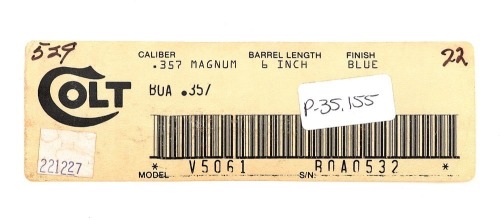 Exceptional & Very Rare Colt Boa Double Action Revolver