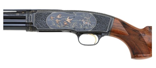Stunning Angelo Bee Engraved & Gold Inlaid Winchester Model 42 Slide ...