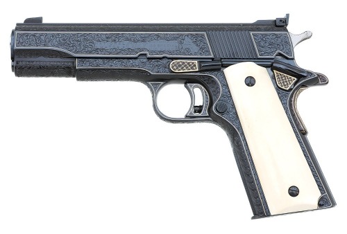 Stunning George Spring Engraved & Gold-Inlaid Colt National Match 38 ...