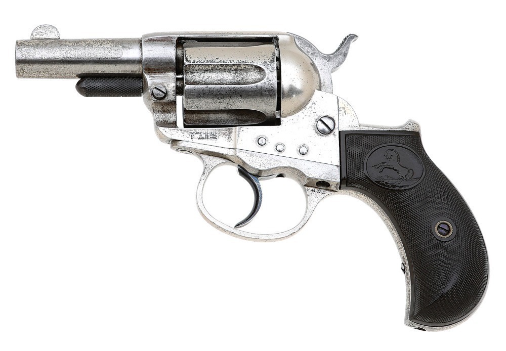 Colt Model 1877 Thunderer Etched Panel Double Action Revolver