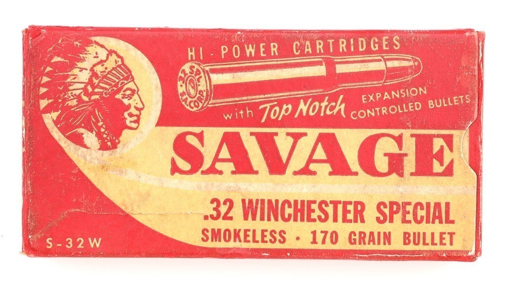 Collectible Box of Savage 32 Winchester Special Cartridges