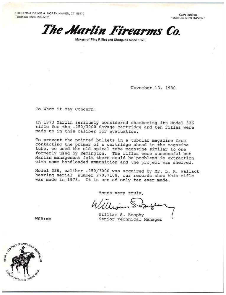 Interesting Marlin Model 336 Lever Action Rifle in 250-3000 Savage