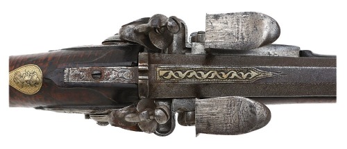 Rare Double Lock Superimposed Charge Fullstock Flintlock Sporting ...