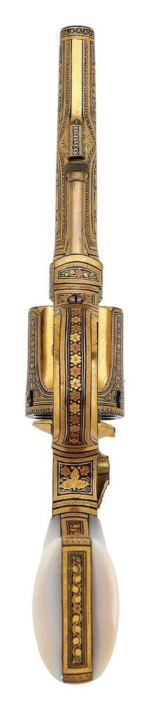 Exceptional Spanish Gold Damascened 38 Hand Ejector Revolver by ...