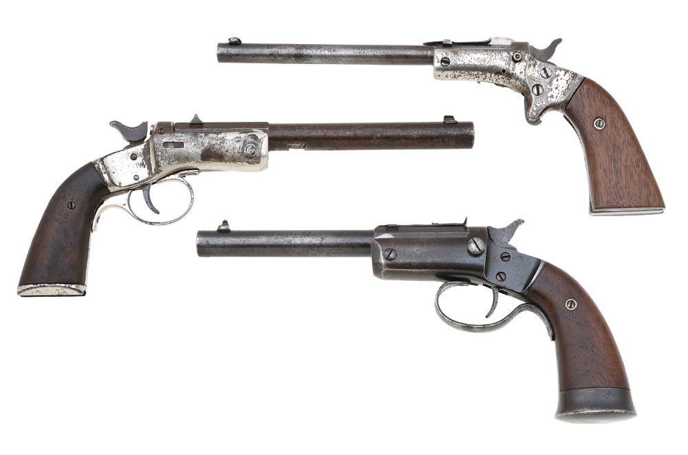 Lot of Three Guns, Stevens Diamond No. 43 Pocket Pistol, Stevens New ...