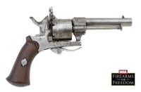 Lot of Four European Folding Trigger Double Action Pinfire Revolvers