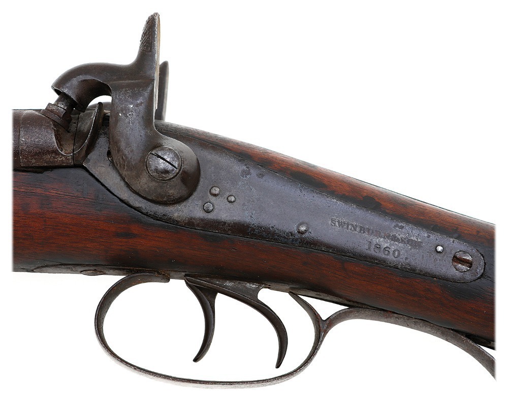 Scarce British Jacob Percussion Double Rifle by Swinburn & Son