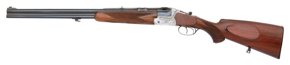 F.W. Heym Model 55 Over Under Double Rifle & Shotgun Two-Barrel Set